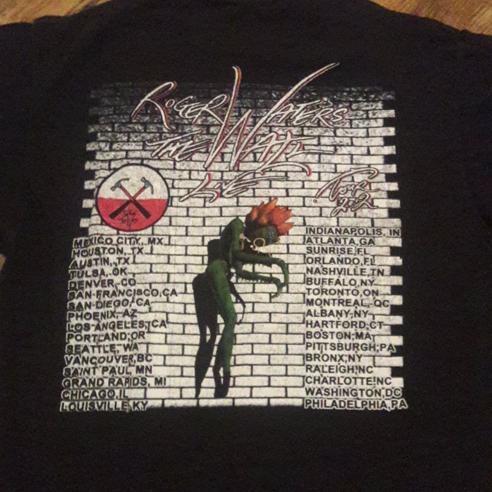 Roger Waters Pink Floyd The Wall Tour Band Shirt Vint… - Gem